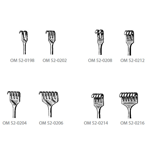 Volkman Retractor | 4 1/2” (114mm) 4 Prong Sharp - OrthoMed Surgical Tools